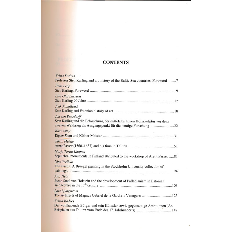 Sten Karling and Baltic art history : Sten Karling und Kunstgeschichte ...