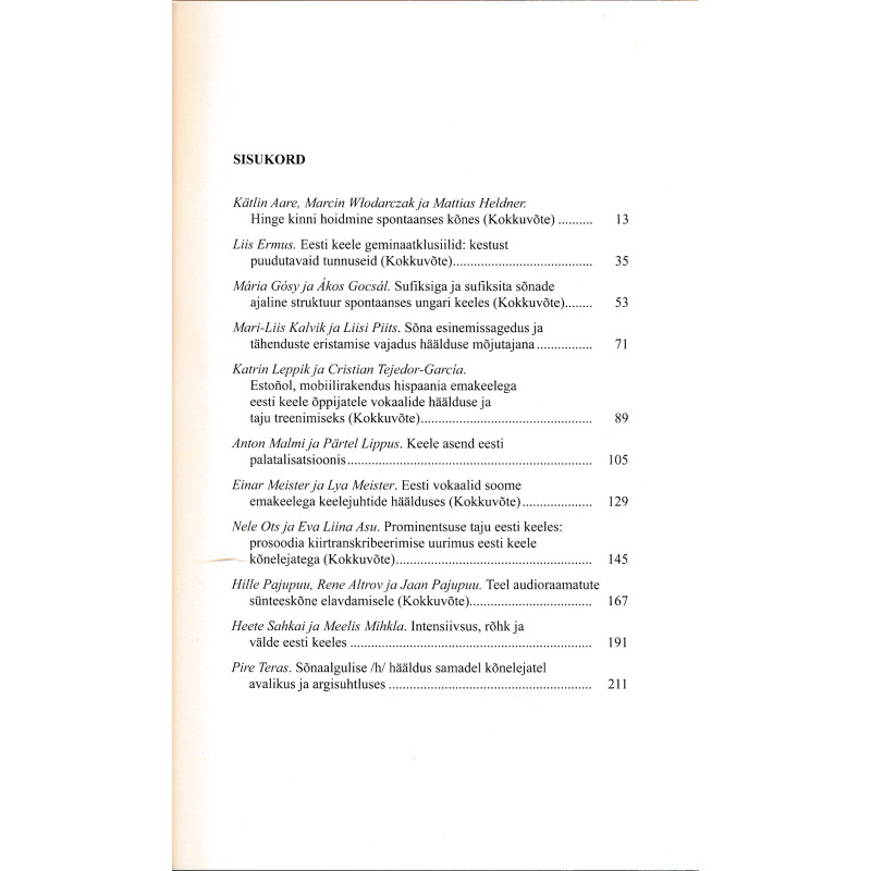 Eesti ja soome-ugri keeleteaduse ajakiri : Journal of Estonian and ...